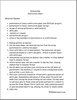 Craft: Farm – Scarecrow – Abcteach