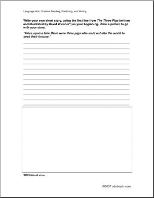 Wiesner’s The Three Pigs (elem) First Sentence – Abcteach
