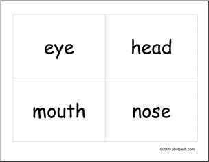 Flashcards: Body Parts (ESL) | Abcteach