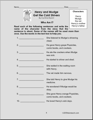 Henry and Mudge Get the Cold Shivers (primary) Book I abcteach.com