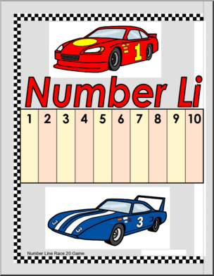 Math - Number Line Race 20 Folder Game