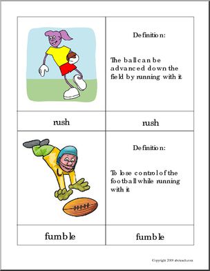 Flashcards: Football: Terminology | Abcteach
