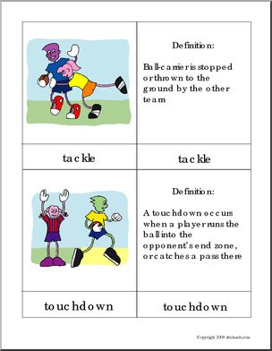 Flashcards: Football: Terminology | Abcteach