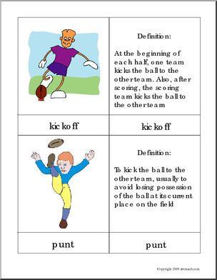 Flashcards: Football: Terminology | Abcteach