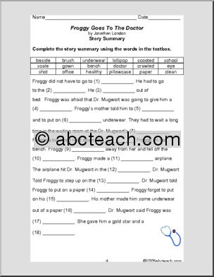 Froggy Goes to the Doctor (primary) Book I abcteach.com