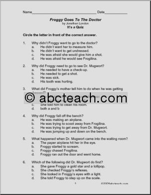Froggy Goes to the Doctor (primary) Book I abcteach.com