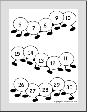 Board Game: Caterpillar Math Facts (primary) -b/w | Abcteach