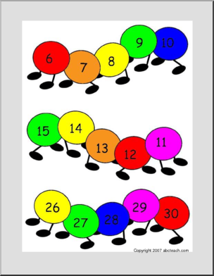 Board Game: Caterpillar Math Facts (primary) -color – Abcteach