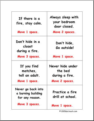 Board Game: Fire Safety (elem) | Abcteach