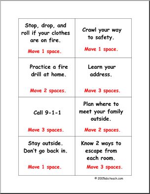 Board Game: Fire Safety (elem) | Abcteach