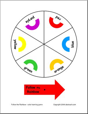 Board Game: Follow the Rainbow (preschool) – Abcteach