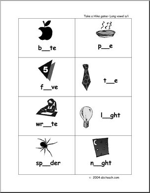 Take a Hike (b/w) (elem) Board Game – Abcteach