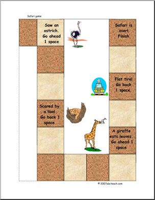 Board Game: Safari Fun (primary/elem) | Abcteach