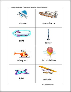 Board Game: Transportation (elem) | Abcteach