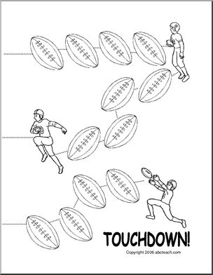 Game Board: Football (b/w) | Abcteach