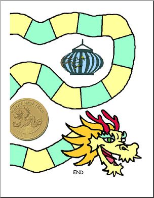 Game Board: Chinese New Year (30 spaces; color version) – Abcteach