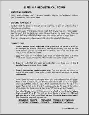 Project: Geometry and Maps (upper elem/middle) | Abcteach