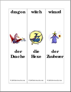 German: Bookmarks - Fairy Tales | Abcteach