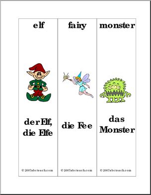 German: Bookmarks - Fairy Tales | Abcteach