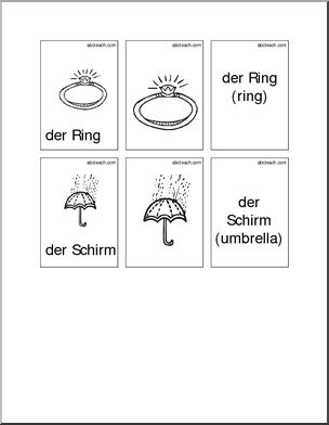 German: Flashcards – Accessories – Abcteach