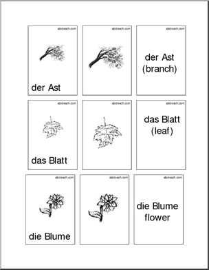 German: Flashcards – Garden – Abcteach