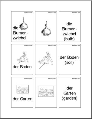 German: Flashcards – Garden – Abcteach