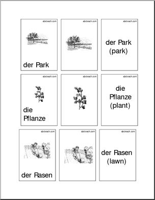 German: Flashcards – Garden – Abcteach