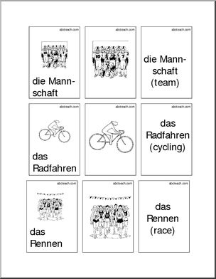 German: Flashcards – Sports – Abcteach