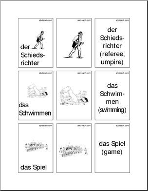 German: Flashcards – Sports – Abcteach