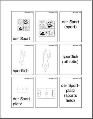 German: Flashcards – Sports – Abcteach
