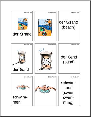 German: Flashcards – Summer – Abcteach