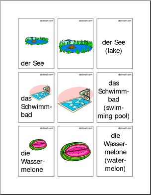 German: Flashcards – Summer – Abcteach