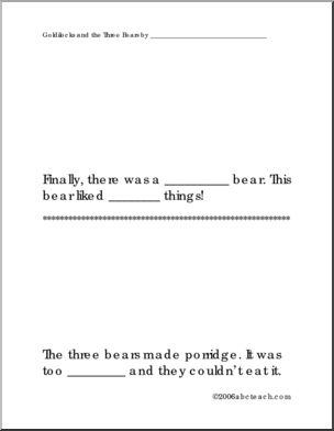 Creative Writing: Goldilocks and the Three Bears (primary/elem) | Abcteach