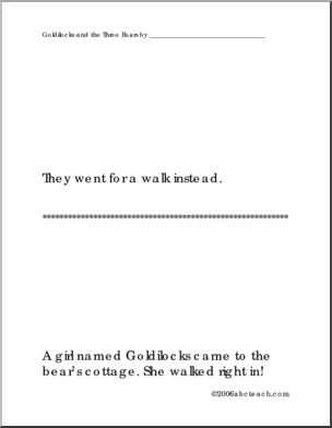 Creative Writing: Goldilocks and the Three Bears (primary/elem) | Abcteach