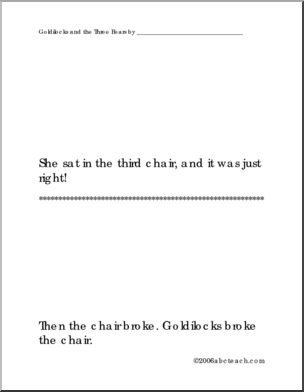 Creative Writing: Goldilocks and the Three Bears (primary/elem) | Abcteach