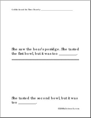 Creative Writing: Goldilocks and the Three Bears (primary/elem) | Abcteach