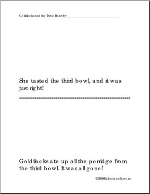 Creative Writing: Goldilocks and the Three Bears (primary/elem) | Abcteach