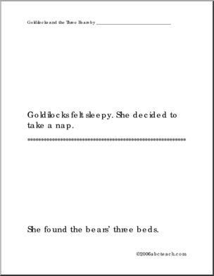 Creative Writing: Goldilocks and the Three Bears (primary/elem) | Abcteach