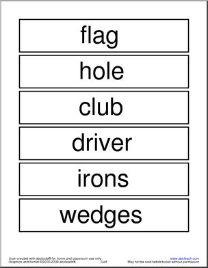 Word Wall: Golf Terminology | Abcteach