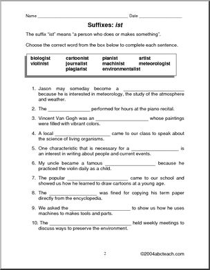 Poster: Suffix OR | Abcteach