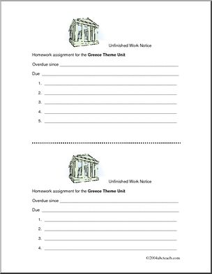 Assignment Forms: Greece | Abcteach