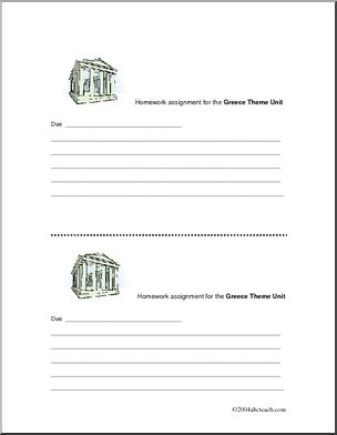 Assignment Forms: Greece | Abcteach