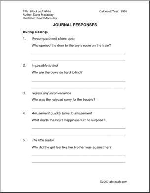 Black and White (primary/elem) Guided Reading – Abcteach
