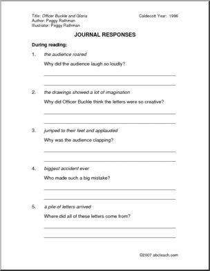 Officer Buckle and Gloria Guided Reading I abcteach.com