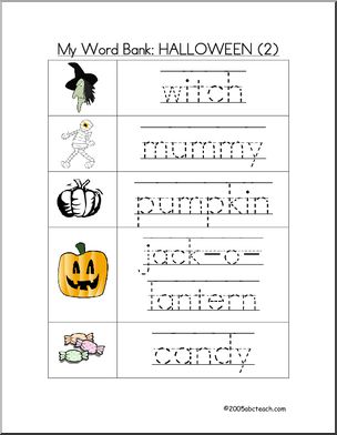Halloween Vocabulary (2) | Abcteach
