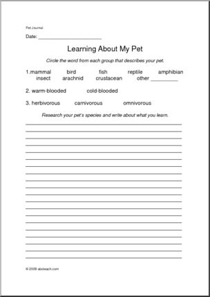 Project: Pet Journal Set (b/w) – Abcteach