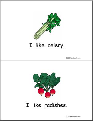 Early Reader: “I like… ” (vegetables- color) – Abcteach