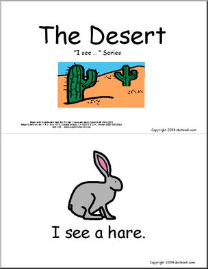 Early Readers: "I see...." (desert-color) | Abcteach