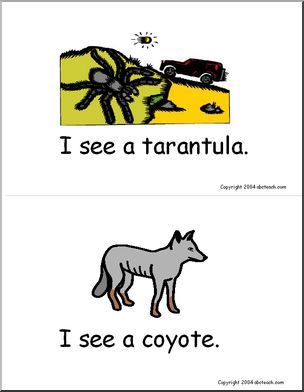 Early Readers: "I see...." (desert-color) | Abcteach