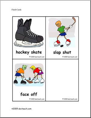Flashcards: Sports – Ice Hockey (color) – Abcteach